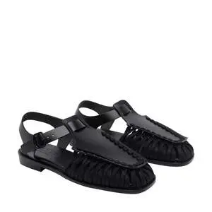 Hereu Alaro Leather Sandals - Black