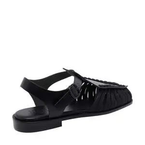 Hereu Alaro Leather Sandals - Black