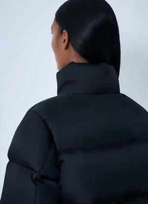 Prada Short Re-nylon Down Jacket With Logo Motif