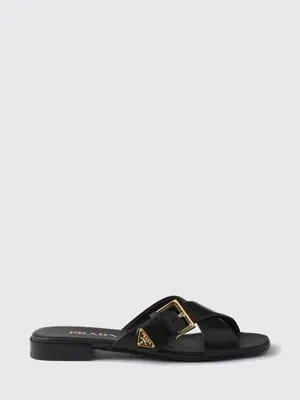 Prada Heeled Sandals With Buckled Straps - Black