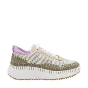 Chloé Nama" Sneakers With Decorative Stitching And Mesh Detail - Multicolor
