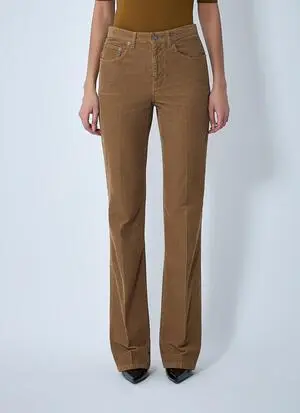 Saint Laurent Clyde Corduroy Pants - Cream