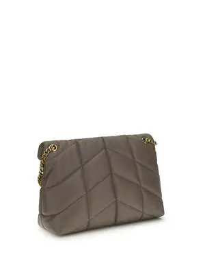 Saint Laurent Loulou Medium Quilted Leather Shoulder Bag - Gray