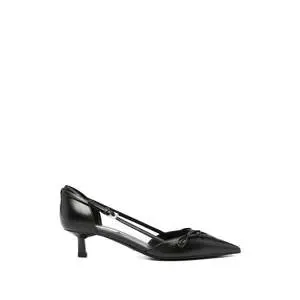 Prada Patent-finish Leather Bow Detail Pumps - Black
