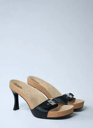 Balenciaga Scholl Heeled Sandals - Black