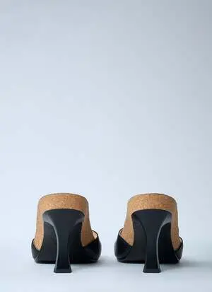 Balenciaga Scholl Heeled Sandals - Black