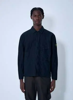 Stone Island Logo Motif Corduroy Shirt