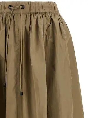 Max Mara Silk Blend Taffeta Midi Skirt - Green