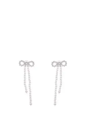 SELF-PORTRAIT Pearl Bow Dangle Earrings - Multicolor