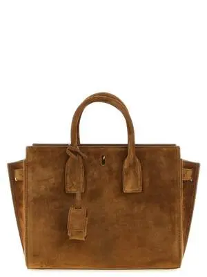 Saint Laurent Small Sac De Jour Suede Handbag - Brown