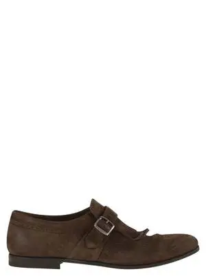 Church's Shanghai Suede Monk Strap With Fringe Detail - Brown