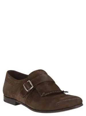 Church's Shanghai Suede Monk Strap With Fringe Detail