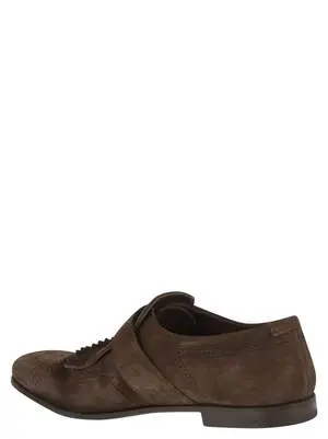 Church's Shanghai Suede Monk Strap With Fringe Detail