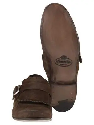 Church's Shanghai Suede Monk Strap With Fringe Detail