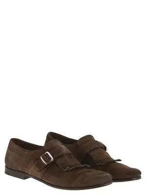 Church's Shanghai Suede Monk Strap With Fringe Detail - Brown