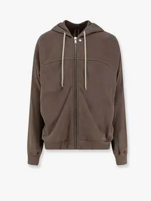Rick Owens Organic Cotton Zip-up Hoodie - Gray