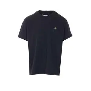 VIVIENNE WESTWOOD VIVIENNE WESTWOOD Classic Orb Embroidered T-Shirt Black
