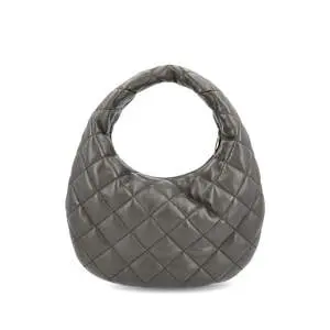 Saint Laurent Grey Quilted Lambskin Cassandre Tote Bag
