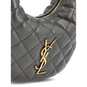 Saint Laurent Grey Quilted Lambskin Cassandre Tote Bag