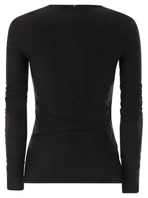Sportmax Long-sleeved Jersey T-shirt