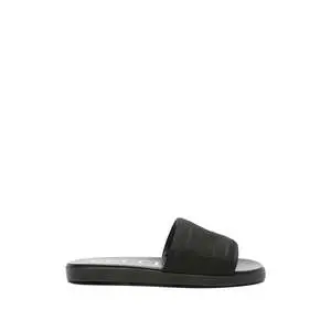 Gucci Rubber Sole Logo Detail Slides - Black