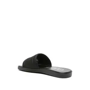 Gucci Rubber Sole Logo Detail Slides - Black