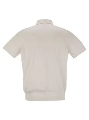 Brunello Cucinelli Lightweight Cotton Knit Polo Shirt