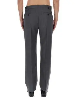 Dolce & Gabbana Wool Canvas Tailored Trousers - Gray
