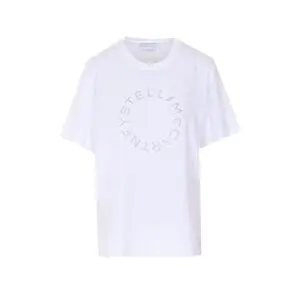 Stella McCartney Logo Embroidered Boyfriend T-shirt - White