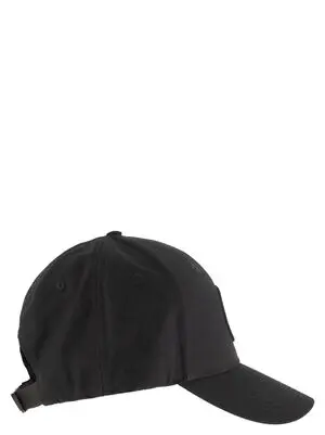 Stone Island Embroidered Compass Logo Cap - Black