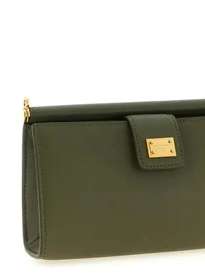 Dolce & Gabbana My Sicily' Smartphone Holder In Calfskin Leather - Green