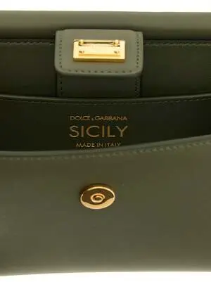 Dolce & Gabbana My Sicily' Smartphone Holder In Calfskin Leather - Green