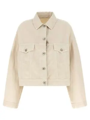 Brunello Cucinelli BRUNELLO CUCINELLI Linen Cotton Jacket Cream