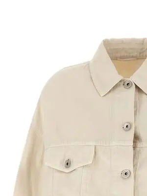 Brunello Cucinelli Linen Cotton Jacket - Cream