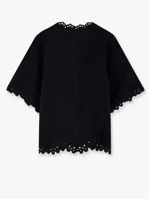 Isabel Marant Étoile Black Cotton Perforated Top