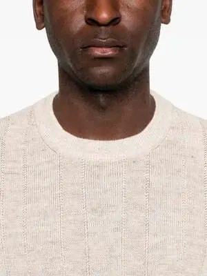 Brunello Cucinelli Short Sleeve Textured Knit Sweater