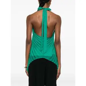 Max Mara Pleated Halterneck Top