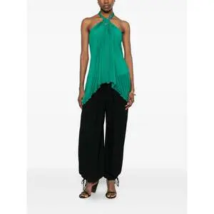 Max Mara Pleated Halterneck Top