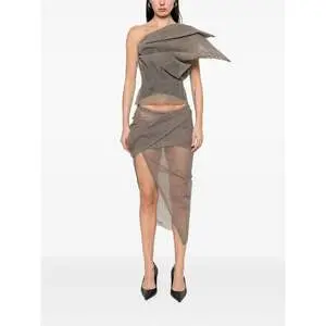 Rick Owens One-shoulder Draped Blouse