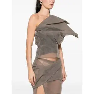Rick Owens One-shoulder Draped Blouse