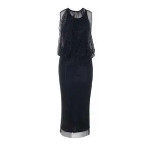 Sportmax Pappa Jersey Fitted Dress With Crystals - Black