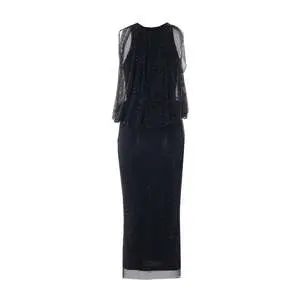 Sportmax Pappa Jersey Fitted Dress With Crystals - Black