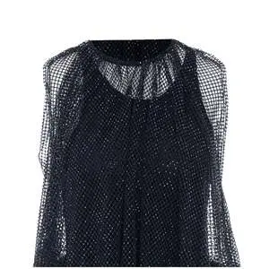 Sportmax Pappa Jersey Fitted Dress With Crystals - Black