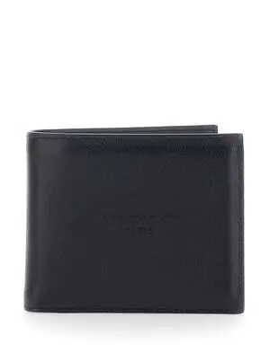 Givenchy Black Bi-fold Wallet With Logo Lettering Embossed On The Front In Pebbled Leather For - Multicolor