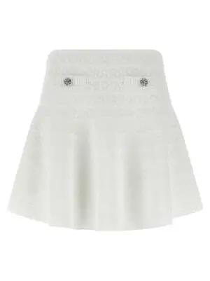SELF-PORTRAIT Pointelle Knit" Mini Skirt