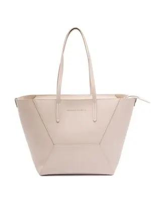 Brunello Cucinelli Calf Leather Tote Bag With Pouch - Multicolor