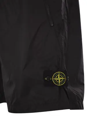 Stone Island Technical Nylon Bermuda Shorts With Adjustable Belt