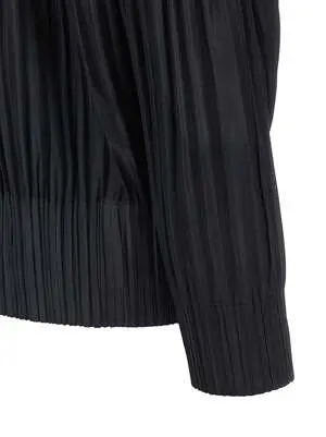 Issey Miyake Fluffy Basics Hooded Zip-up Cardigan