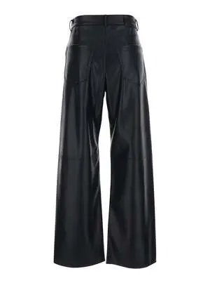 Max Mara Black Ecopelle Pants - Multicolor