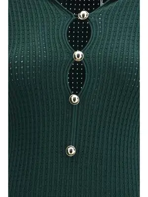 SELF-PORTRAIT Keyhole Knit Midi Dress